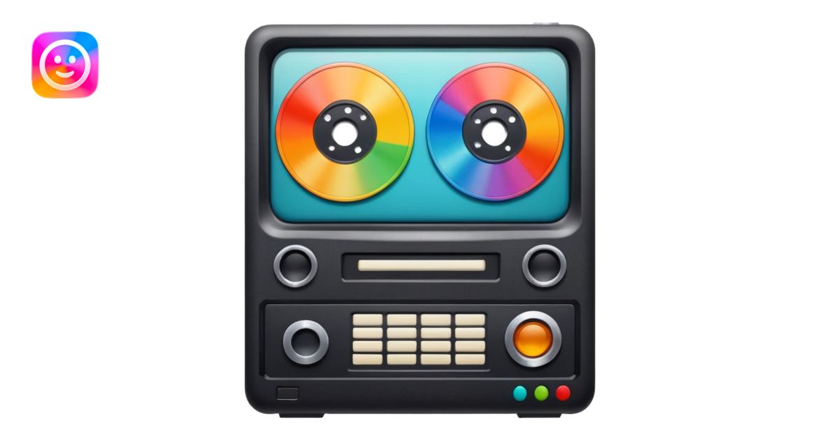 mac os icon physical film 60s recording colors emoji | AI Emoji Generator