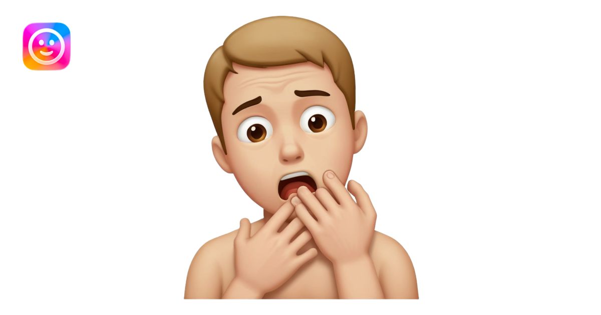 man choking himself emoji | AI Emoji Generator