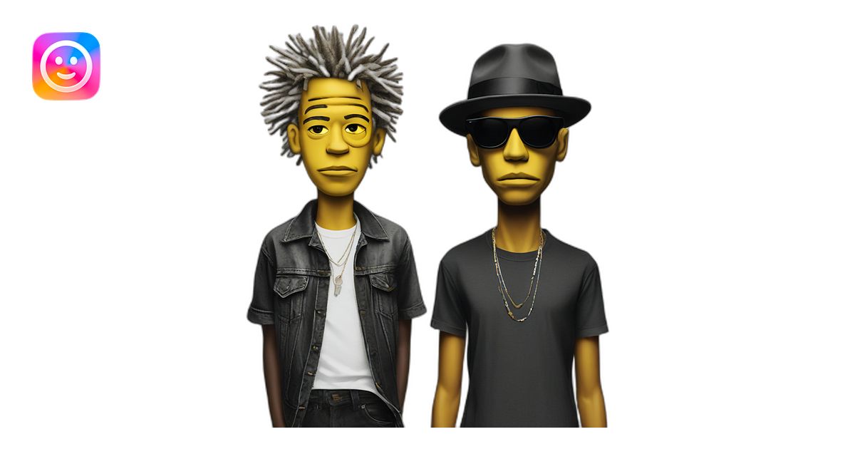 basquiat with keith haring emoji | AI Emoji Generator