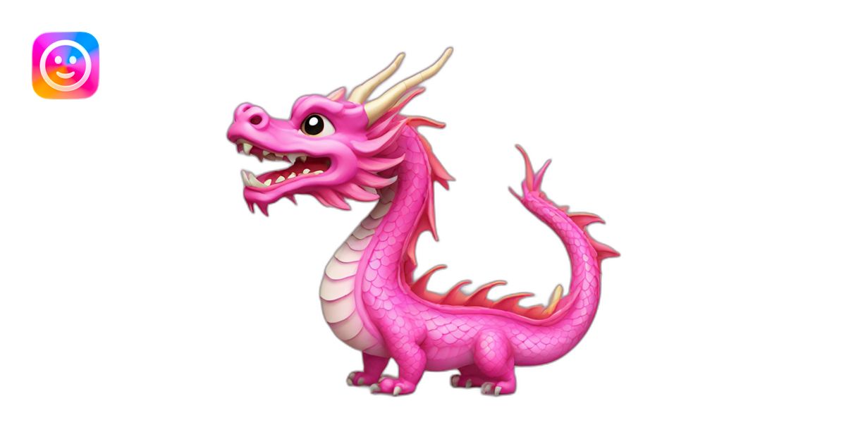 Pink chinese dragon emoji | AI Emoji Generator