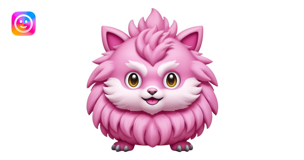 So pink-Fakémon-hybrid-creature (full body) emoji | AI Emoji Generator
