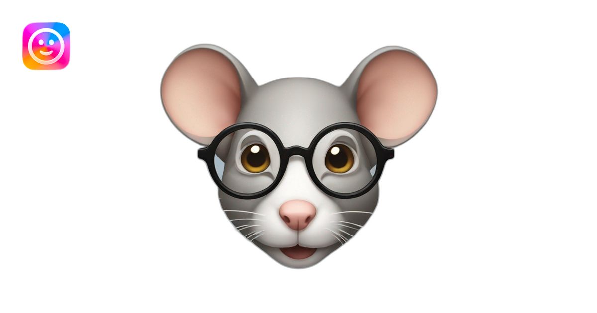 Rat with glasses emoji | AI Emoji Generator