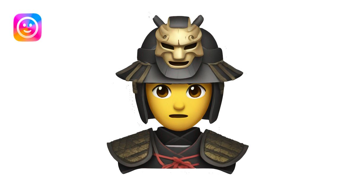Samurai with mask emoji | AI Emoji Generator