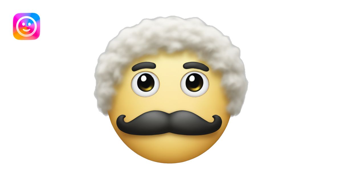 disguised face emoji, fluffy moustache. emoji | AI Emoji Generator