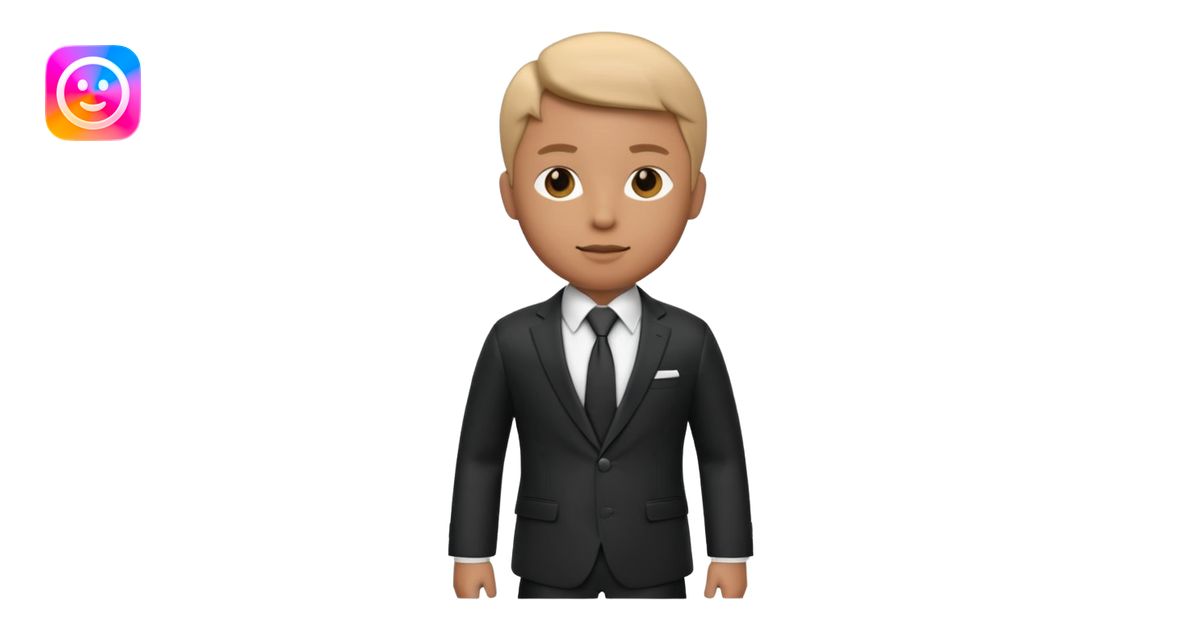 A 3D cartoon formal suit with jacket, shirt, and tie displayed neatly ...