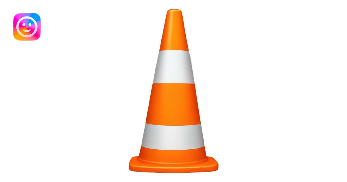 Traffic cone emoji | AI Emoji Generator