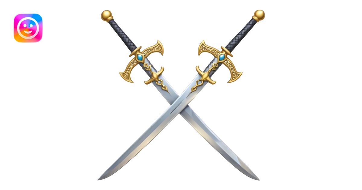 two islamic swords emoji | AI Emoji Generator