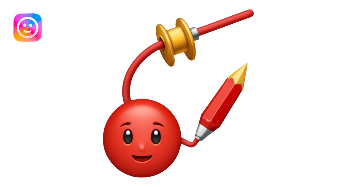 Una sola aguja y un pedazo de hilo dentro de la aguja emoji | AI Emoji ...