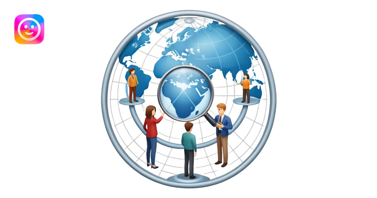 An icon featuring a group of people, a network diagram, and a ...
