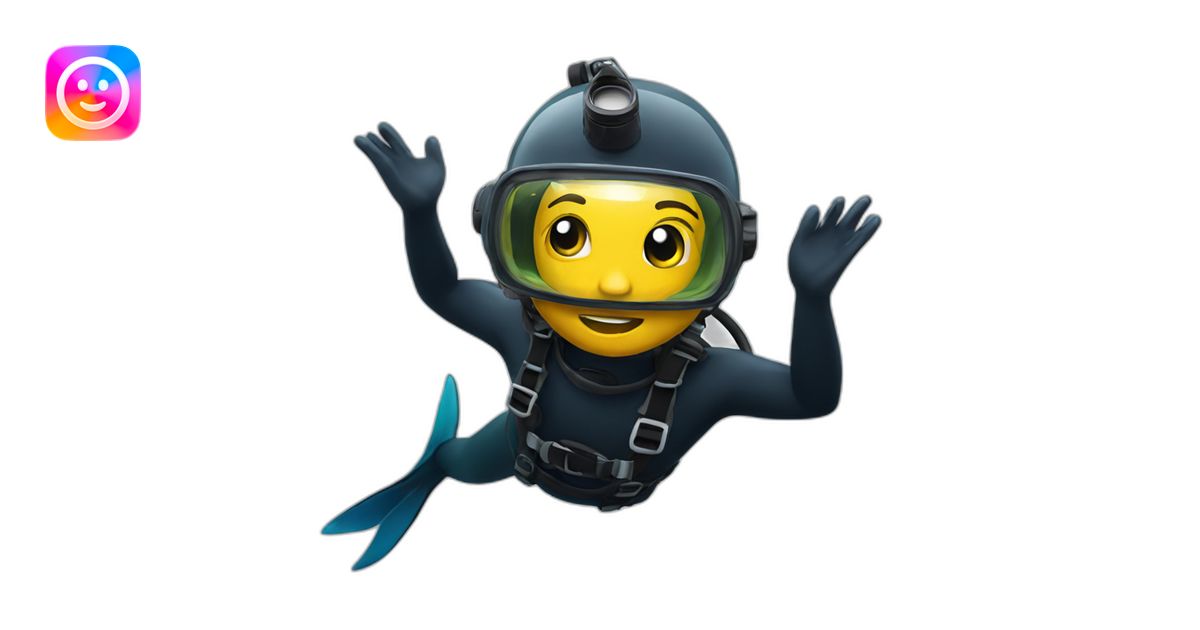A diver underwater emoji | AI Emoji Generator