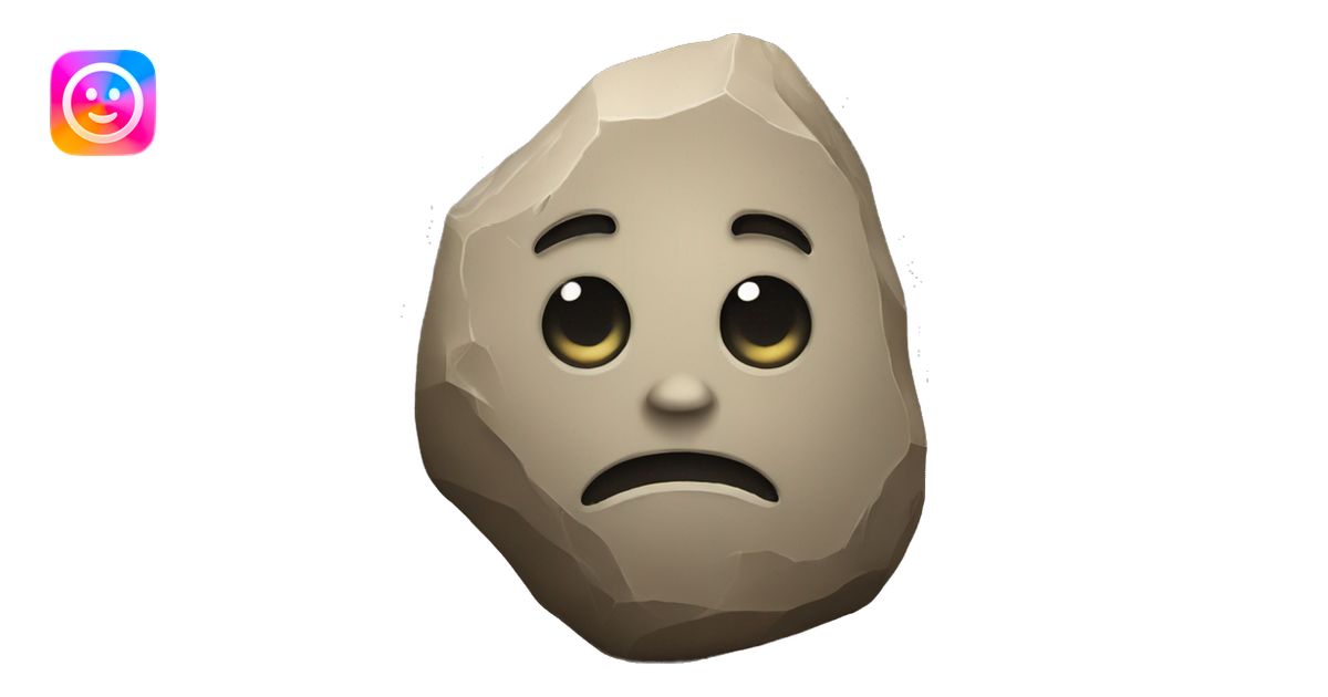 rock with face emoji | AI Emoji Generator