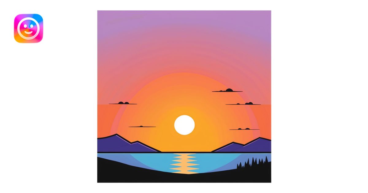 Sunset real image | AI Emoji Generator
