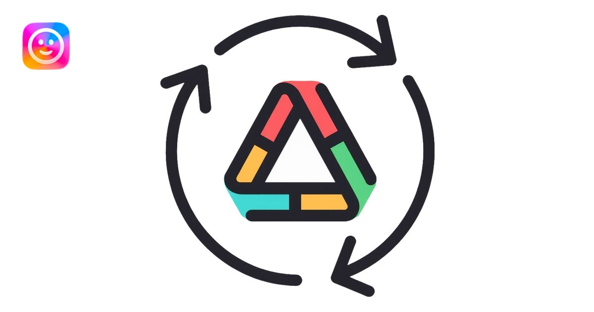 recycle symbol with arrows in a circle icon | AI Emoji Generator
