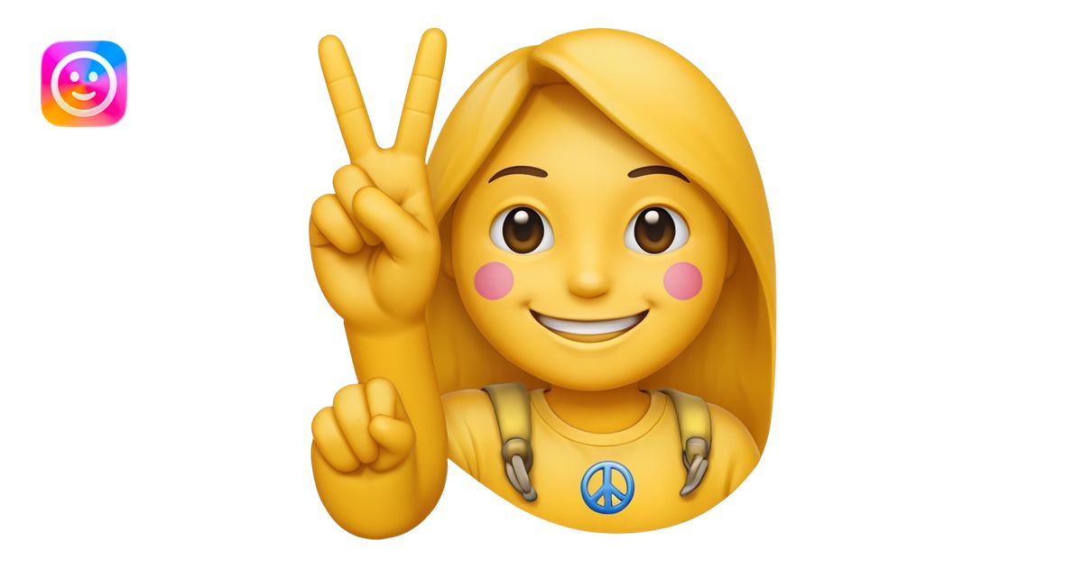 Emoji with the peace sign up emoji | AI Emoji Generator