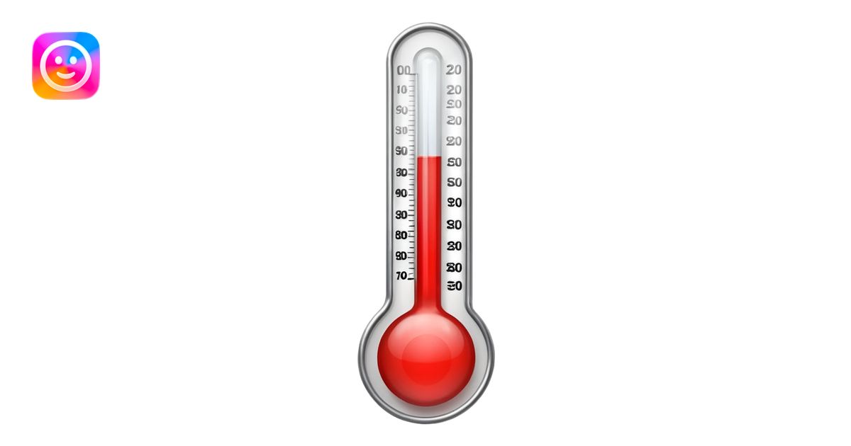 thermometer with red mercury emoji | AI Emoji Generator