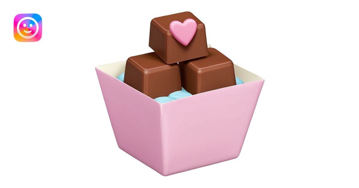 Two square milk chocolate , Each praline is a sharp-edged cube with ...