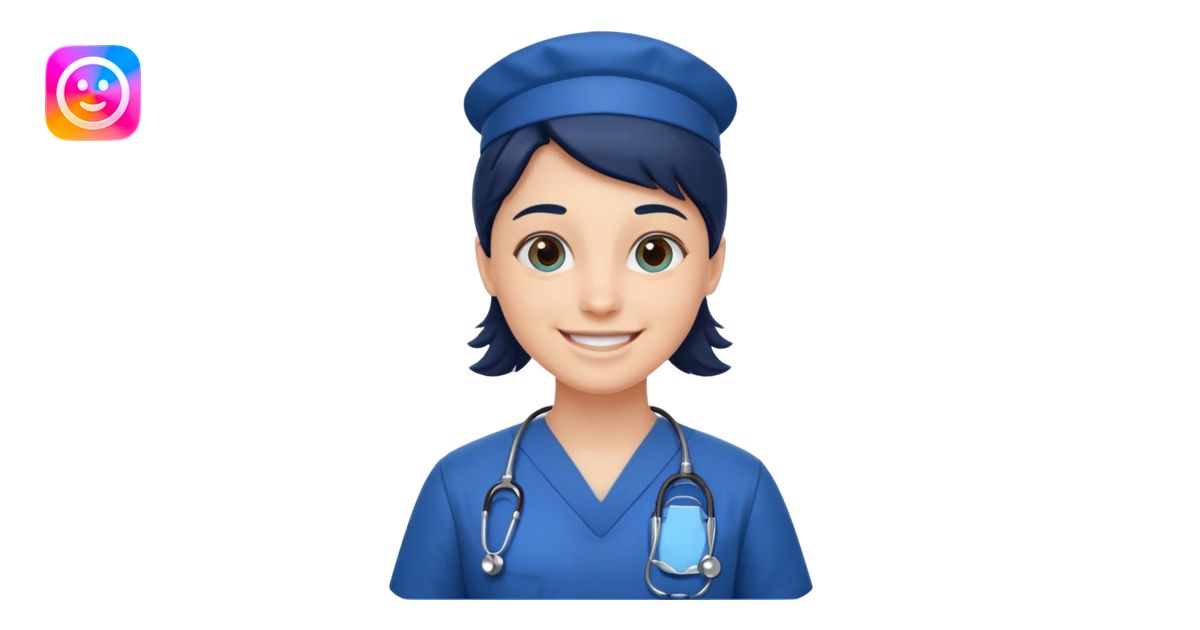 blue uniformed doctor emoji | AI Emoji Generator