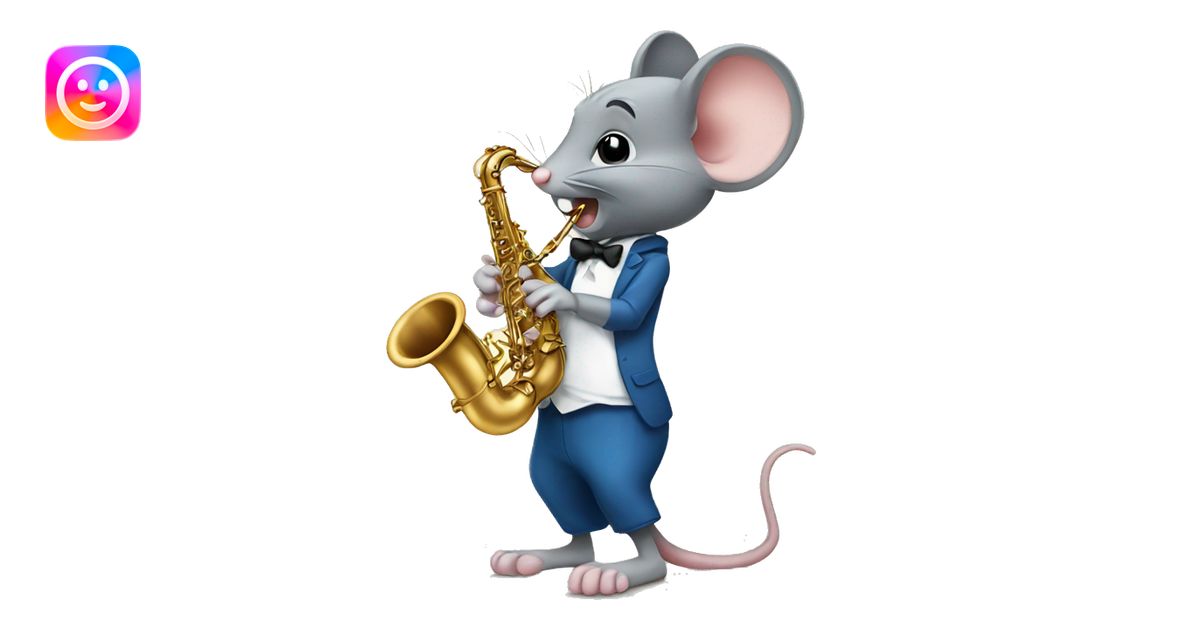 mouse playing saxophone emoji | AI Emoji Generator