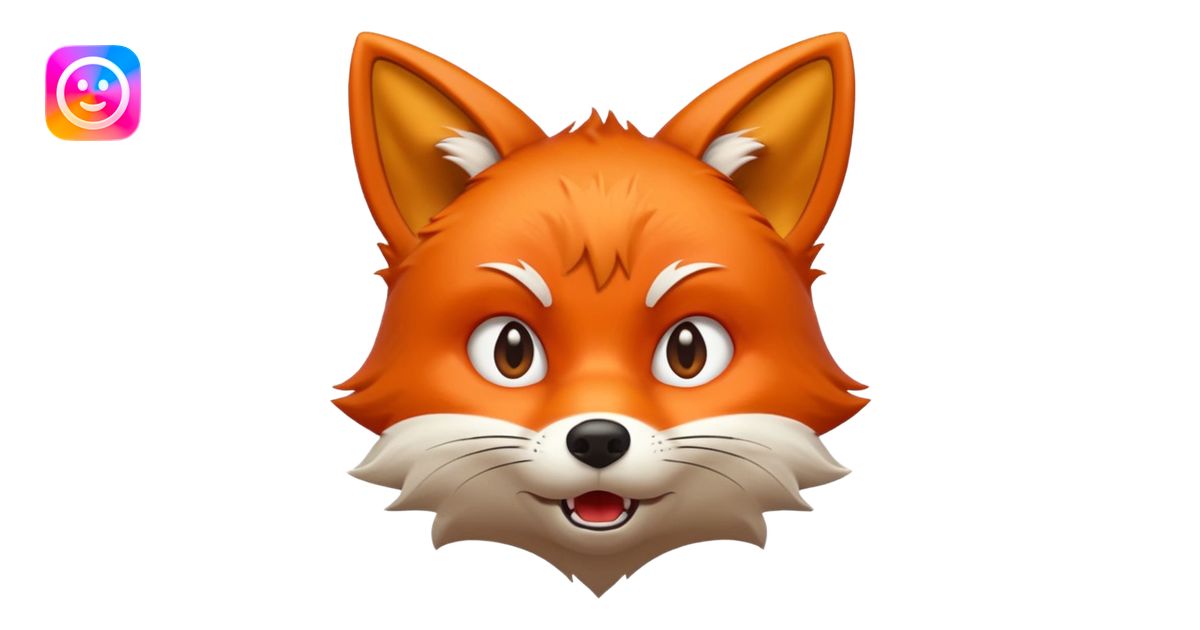 Fox angry looking up emoji | AI Emoji Generator
