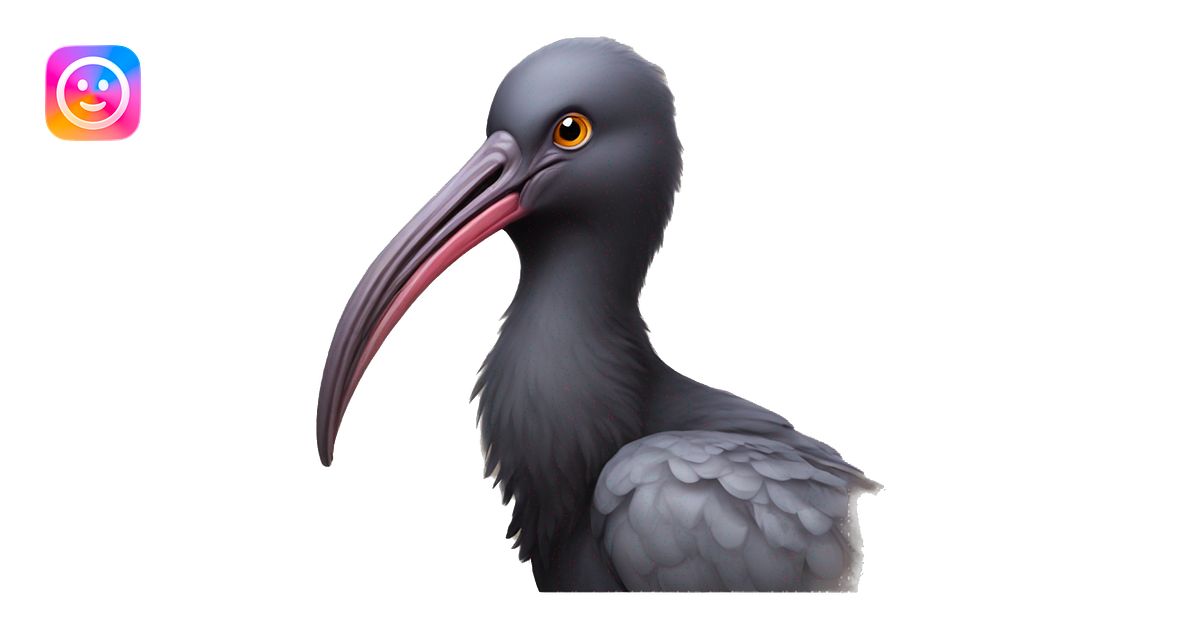 Australian black ibis bi chicken pax emoji | AI Emoji Generator