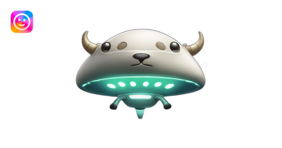 UFO beaming cow emoji | AI Emoji Generator