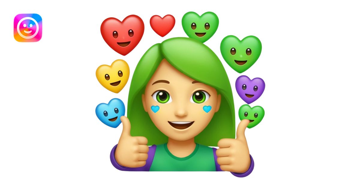emojis for an alternative Microsoft teams. bright green with a techie ...