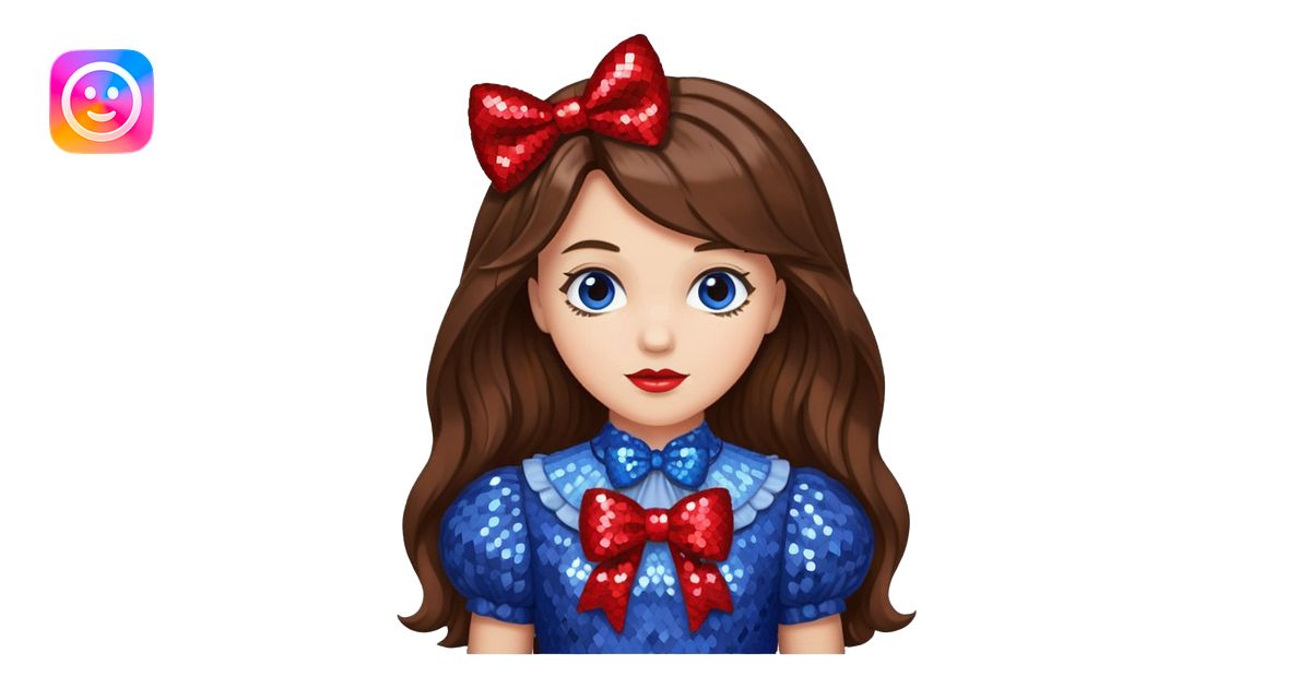 Dorothy Gale from the Wizard of Oz with long brown hair, periwinkle ...