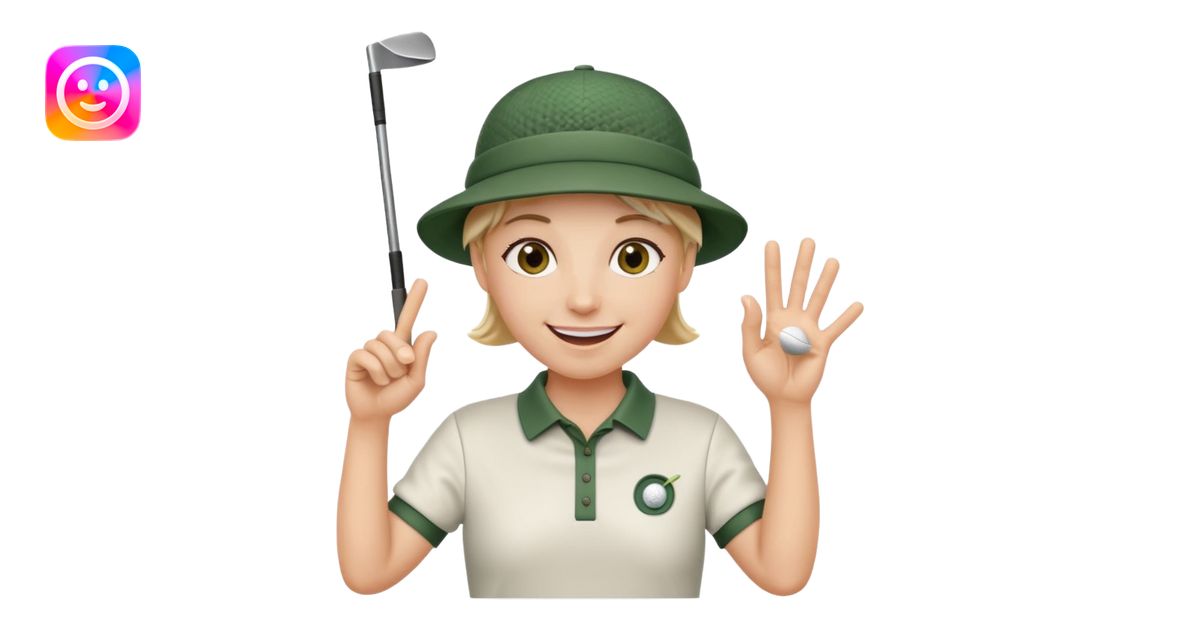 Fingerguns shooting a golf hole emoji | AI Emoji Generator