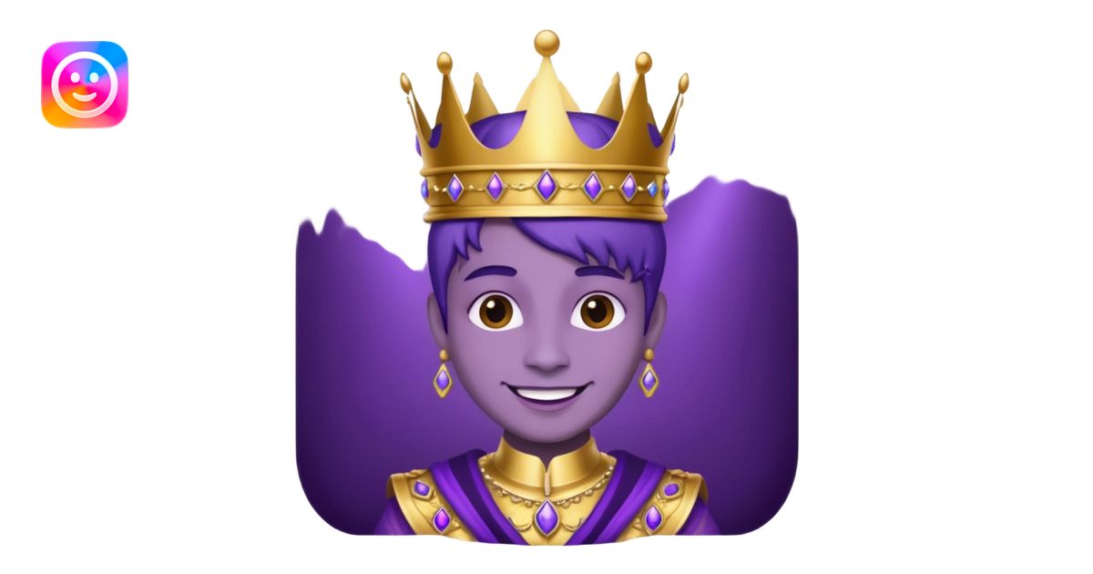Purple royalty emoji | AI Emoji Generator