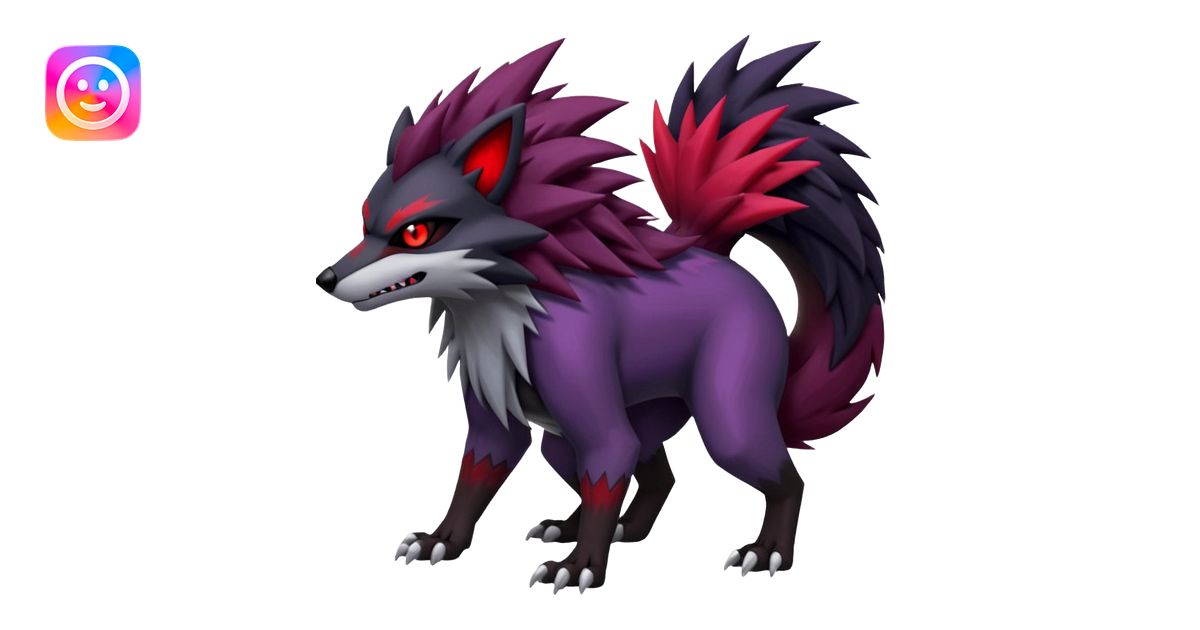 Obstagoon-Banshee-Zoroark-fusion emoji | AI Emoji Generator