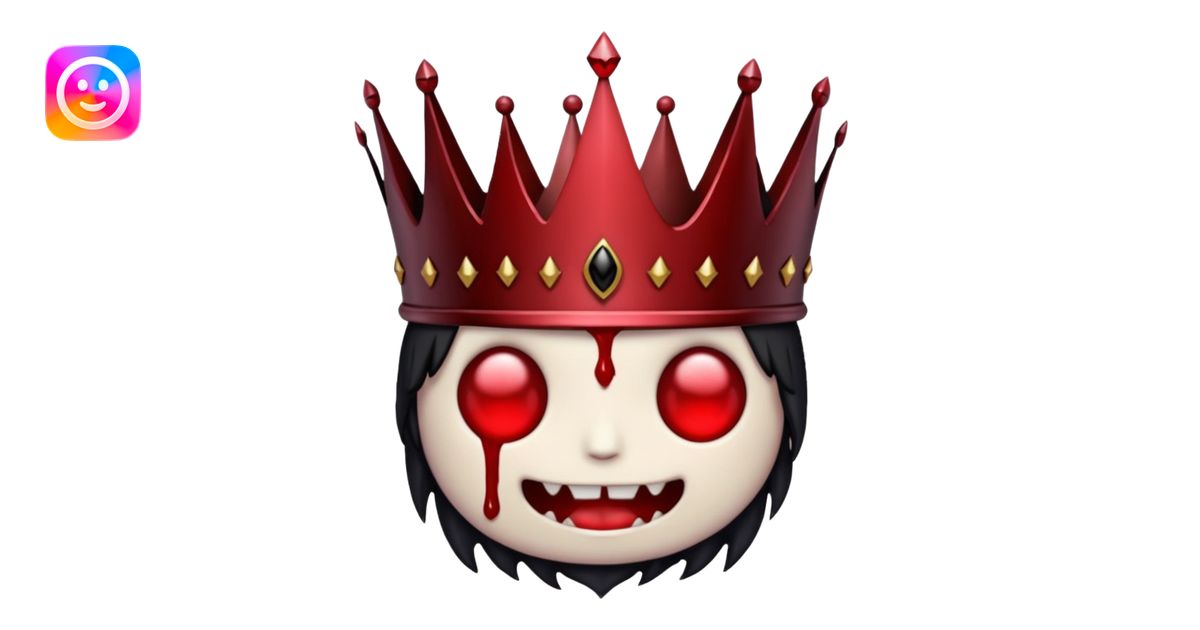 A Discord emoji of a jagged iron crown with a single large ruby ...