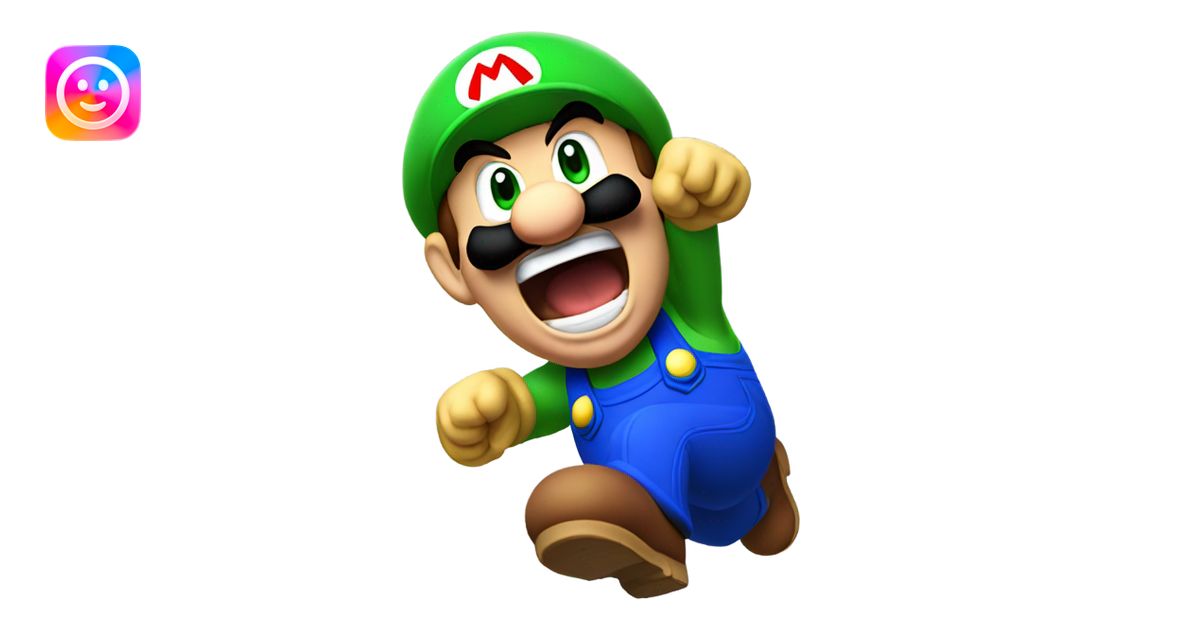 Super Mario screaming emoji | AI Emoji Generator