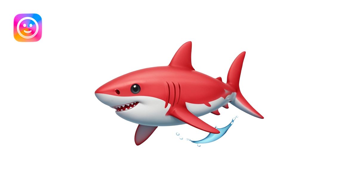 red baby Shark emoji | AI Emoji Generator