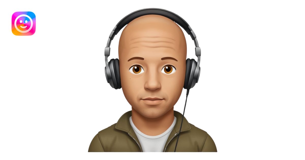 VIN DIESEL with headphones emoji | AI Emoji Generator