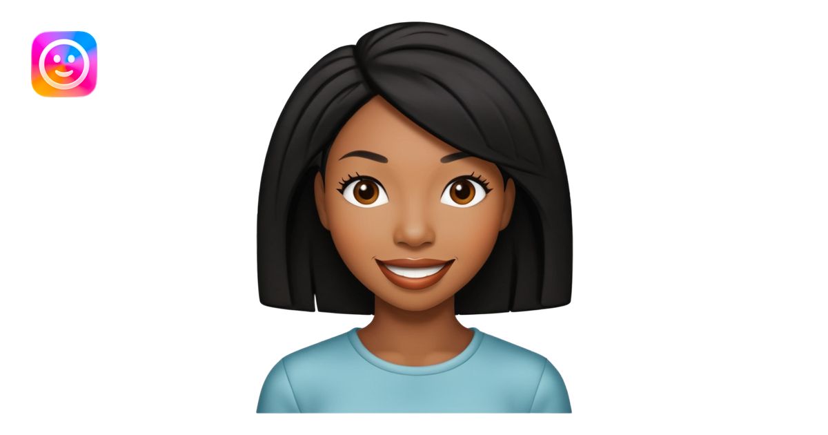 Brandy Norwood with black hair emoji | AI Emoji Generator