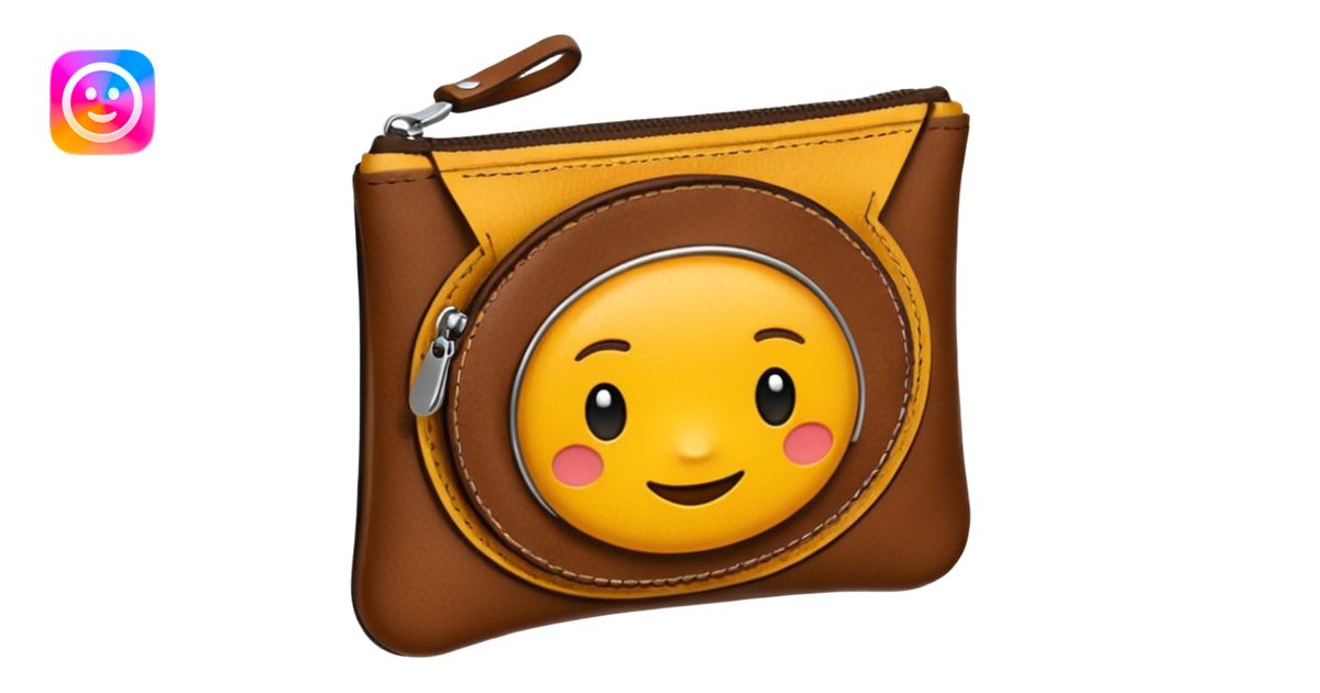 Coin purse, small, zipper emoji | AI Emoji Generator