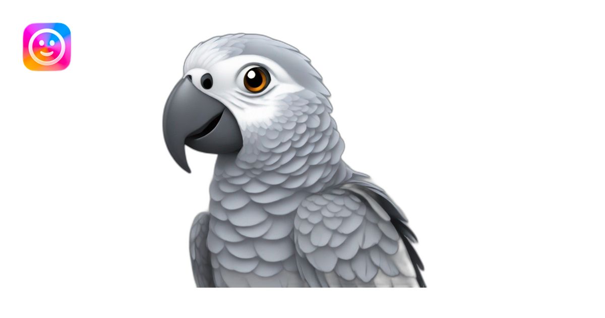 african grey parrot emoji | AI Emoji Generator