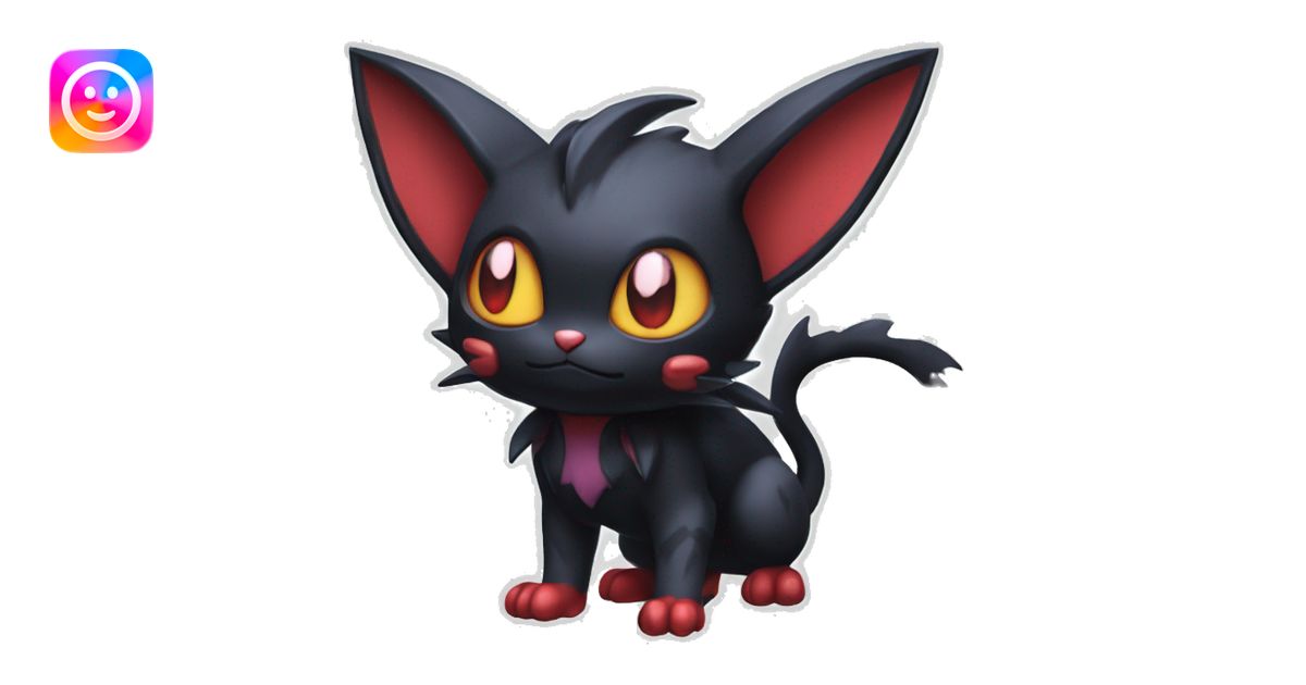 Cool Cute Edgy Dark Black Chibi Noibat-Litten-Pokémon-Fakémon-hybrid ...