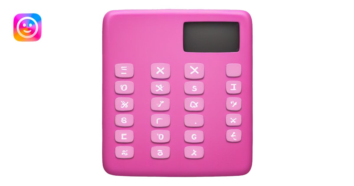 Pink calculator emoji | AI Emoji Generator