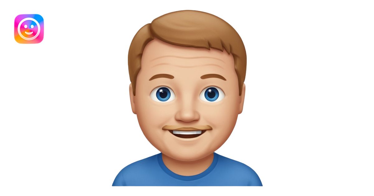 Kyle Gass with blue eyes, light brown hair emoji | AI Emoji Generator