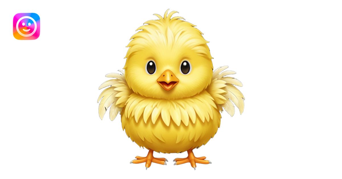 Pulcino saltellante formato ridotto emoji | AI Emoji Generator