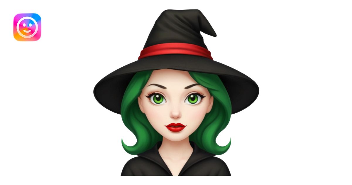 Pin up witch emoji | AI Emoji Generator