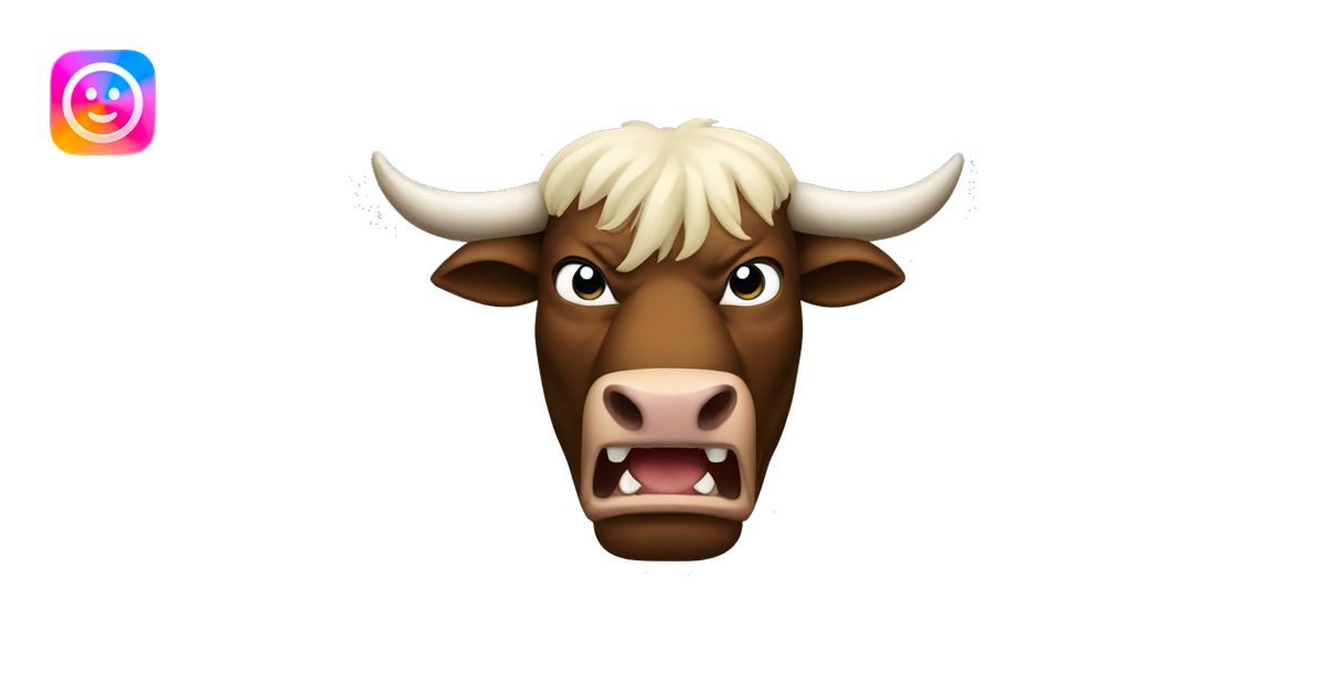 Angry Bull emoji | AI Emoji Generator