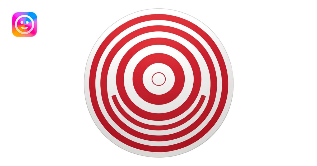 Red-white bullseye target emoji | AI Emoji Generator