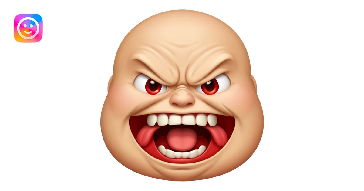 gum tsion emoji very not nice rude shouting ragebaiter fat ugly emoji ...