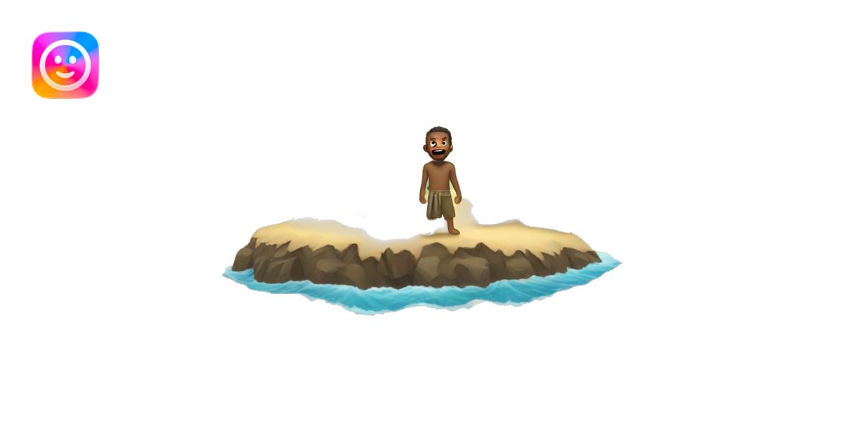 castaway on a island emoji | AI Emoji Generator