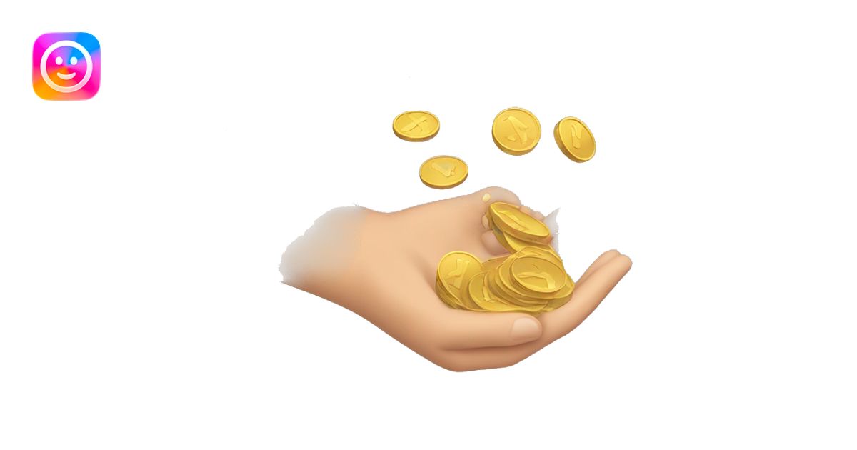 hand dropping coins emoji | AI Emoji Generator