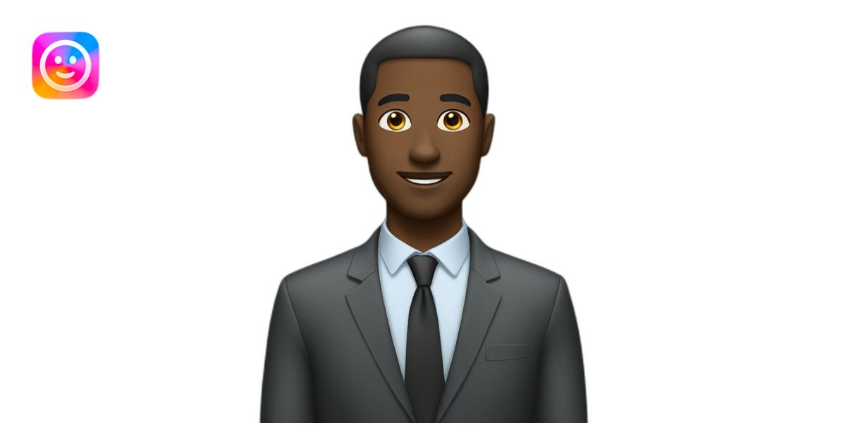 black man manager marketing emoji | AI Emoji Generator
