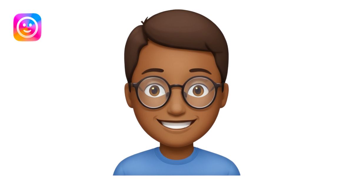 yuvarlak gözlüklü insan emoji | AI Emoji Generator