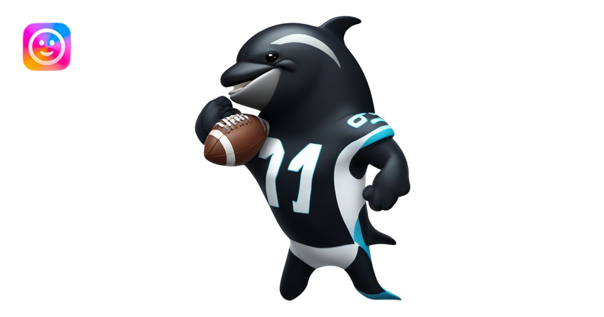 Orca wearing a football jersey, flexing with muscles emoji | AI Emoji ...